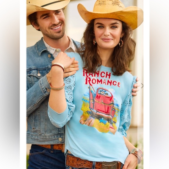 Double D Ranch | Tops | Double D Ranch Ranch Romance Top Embroidered ...